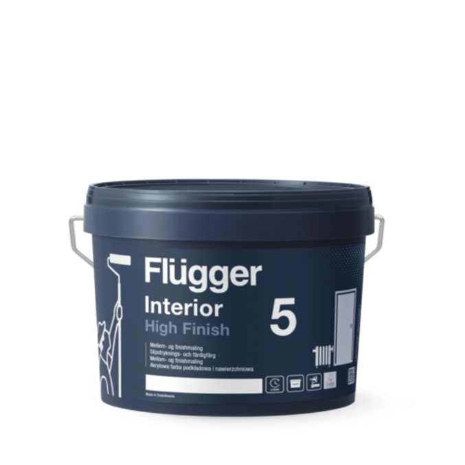 צבע מט נגרות Flügger Interior High Finish 5 – גוון לבן, | flugger.co.il